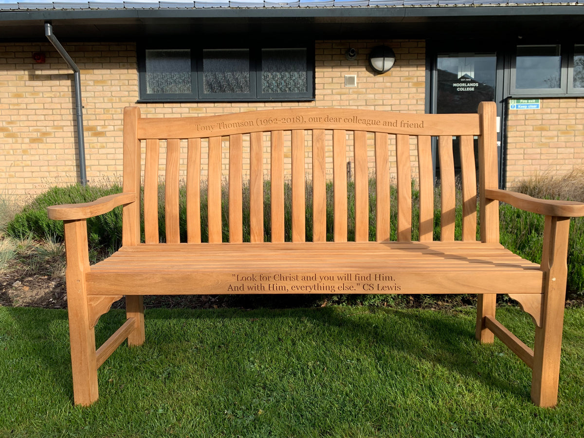 2019-4-26-Oxford bench 5ft in teak wood-5811 – Memorial Benches