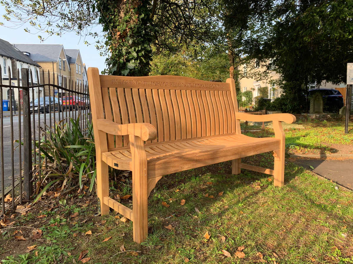 Bench installation with soft ground anchors – Memorial Benches